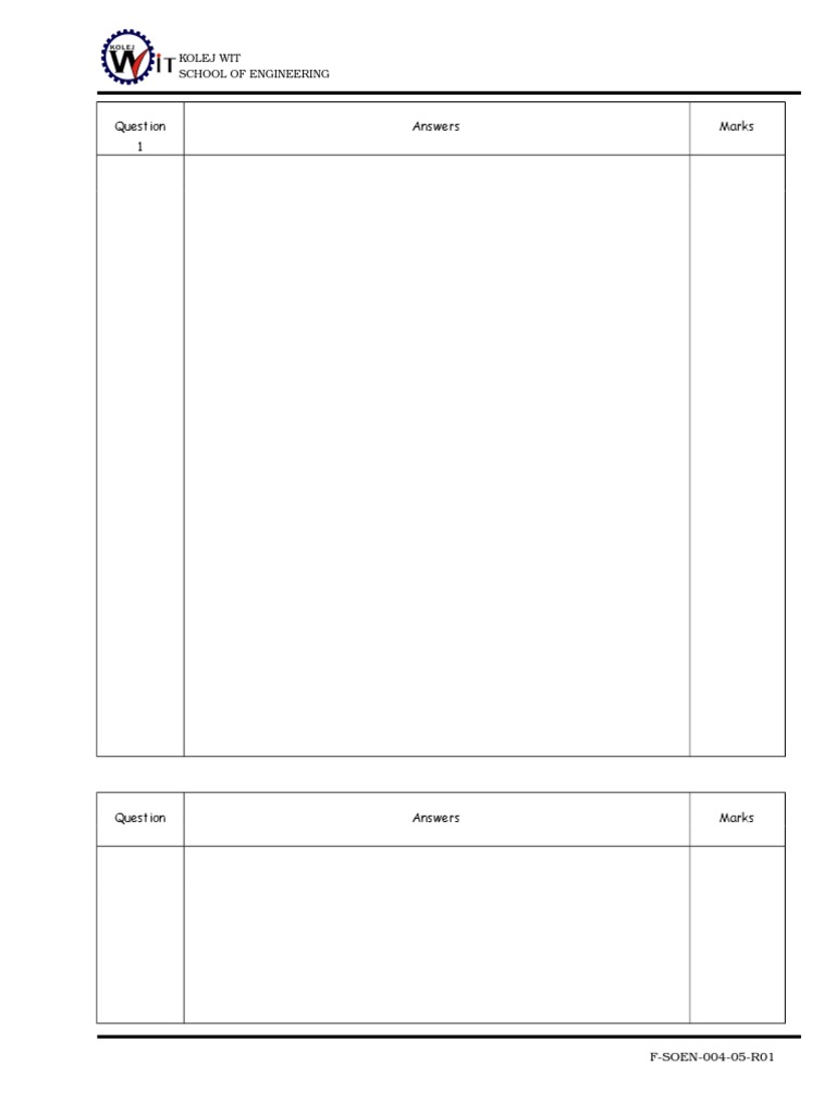 Contoh Marking Cheme | PDF