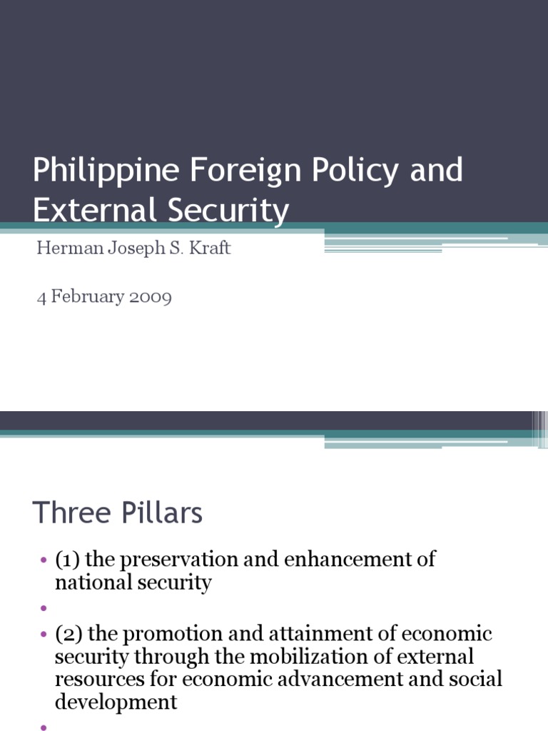 11 Philippine Foreign Policy and External Security - Prof. Herman ...