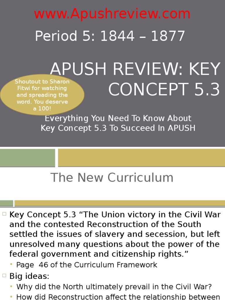 APUSH Review Key Concept 5.3 | Download Free PDF | Reconstruction Era ...