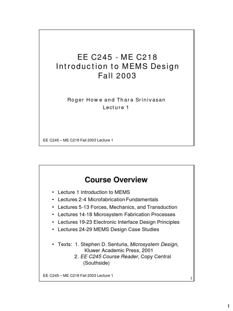 MEMS Overview | PDF | Nanotechnology | Microelectromechanical Systems