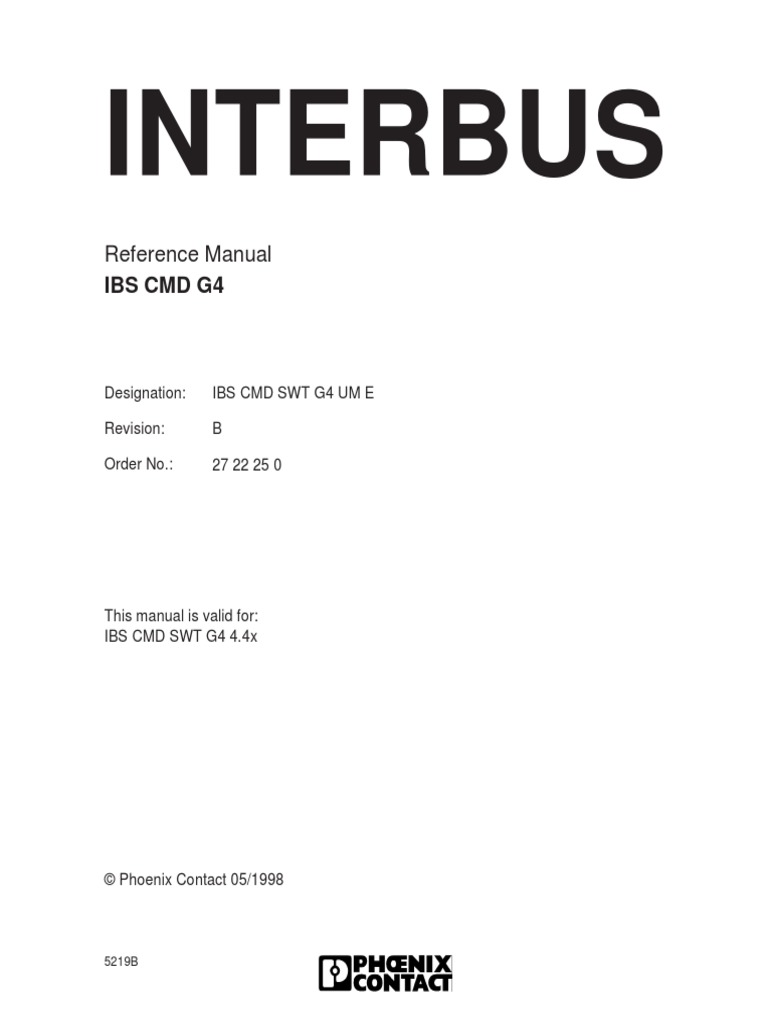 Interbus Ibs CMD g4 | PDF | Programmable Logic Controller | Computer Hardware