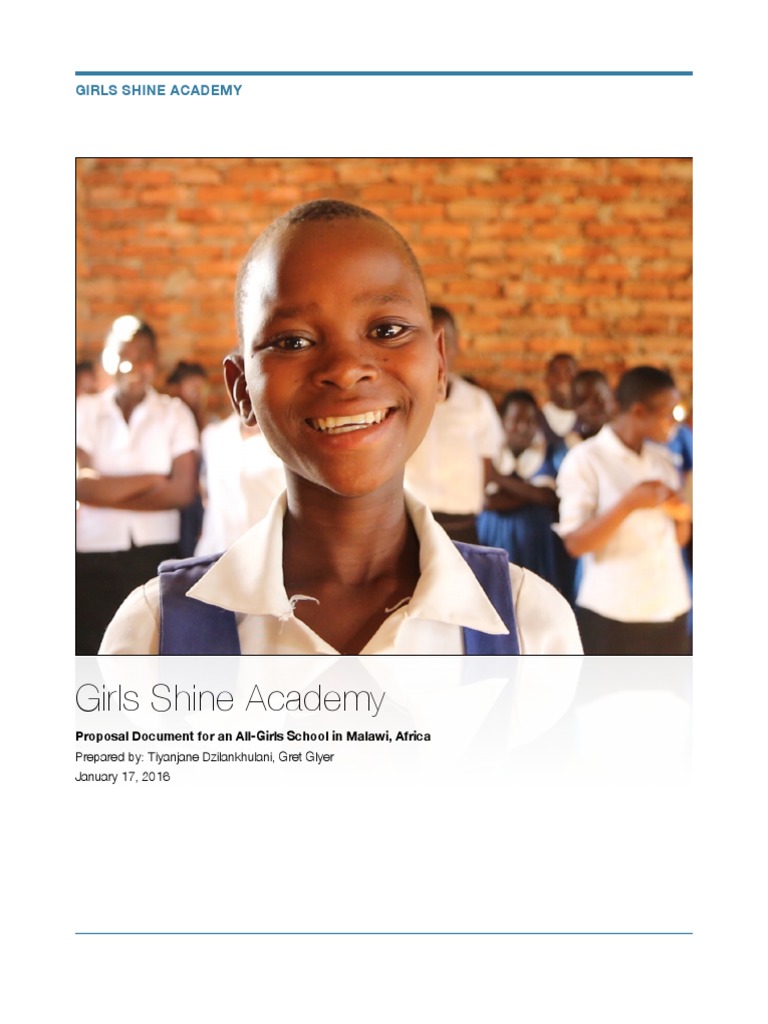 Girls Shine Academy Proposal in Malawi | PDF | Poverty Reduction ...