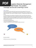 WARNING To ERROR - SAP Customizable Messages | PDF