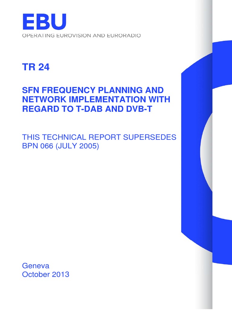 Ebu DVB-T2 | PDF | Orthogonal Frequency Division Multiplexing | Modulation