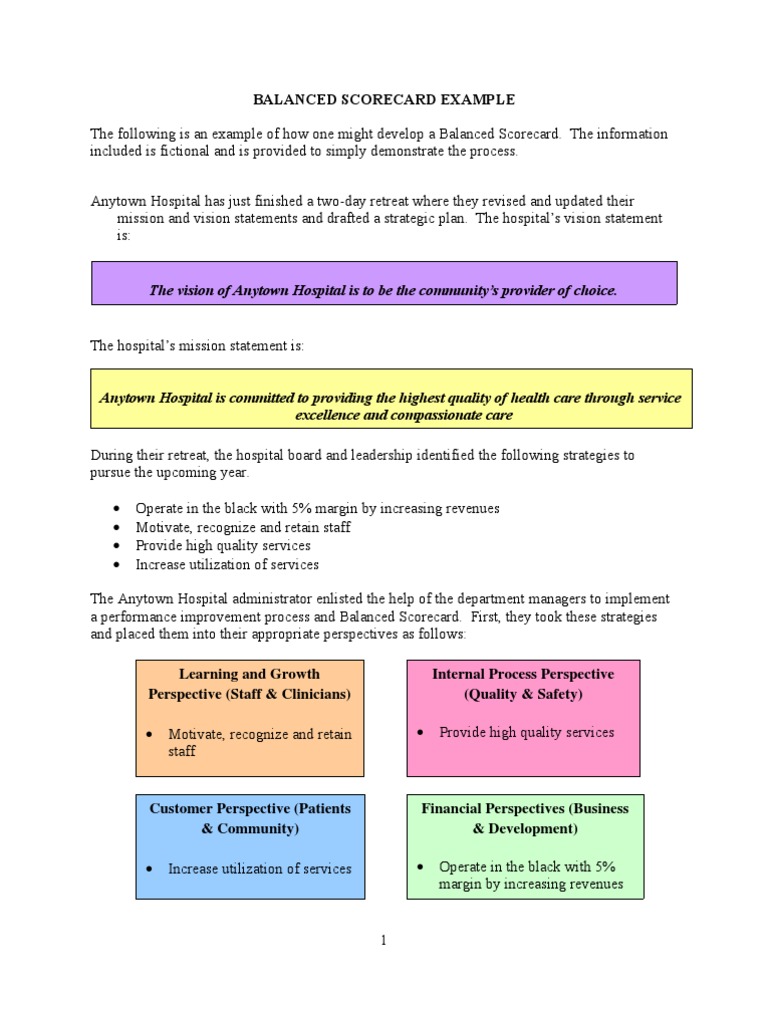 Balanced Scorecard Example | PDF | Human Resources | Turnover (Employment)
