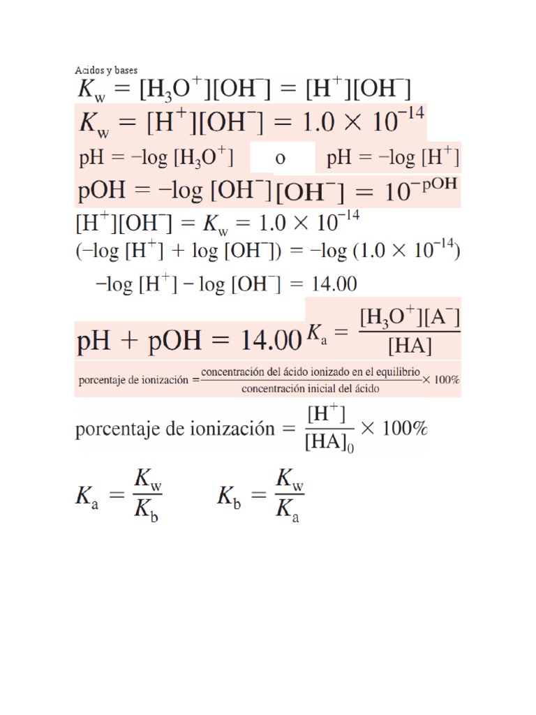 Acidos y Bases Formulario