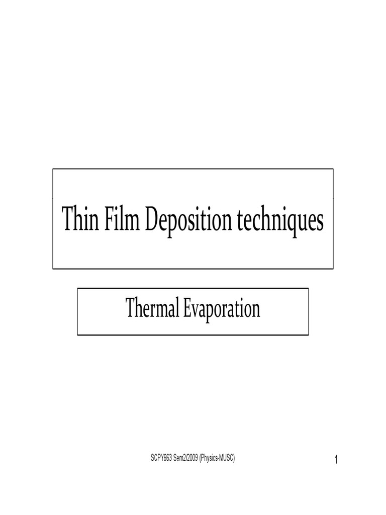Lecture3 Evaporation Pdf Pdf Evaporation Laser