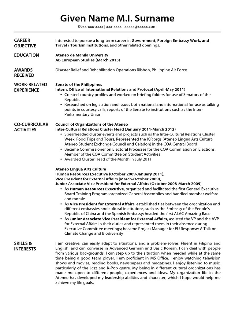 Sample Resume 1 | PDF | Government