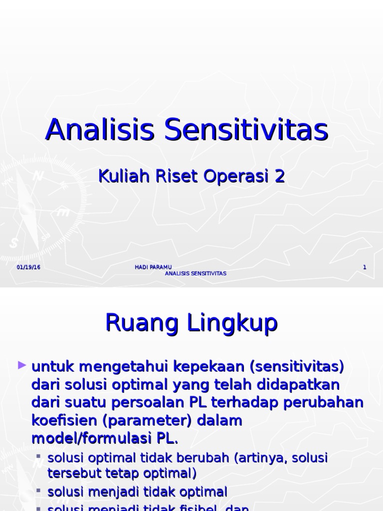 Analisis Sensitivitas | PDF