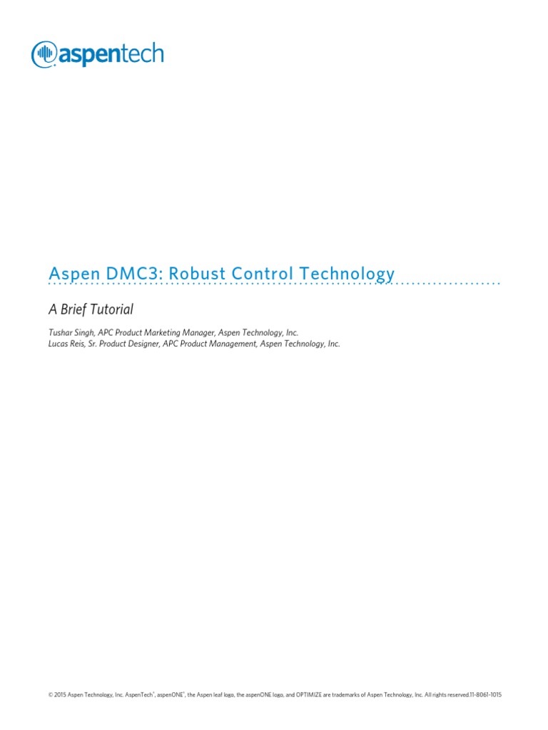 Aspen DMC3 Robust Control Technology FINAL | PDF | Control Theory | Mathematical Optimization