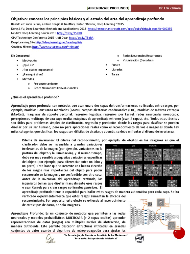 Aprendizaje Profundo | PDF | Red neuronal artificial | Aprendizaje profundo