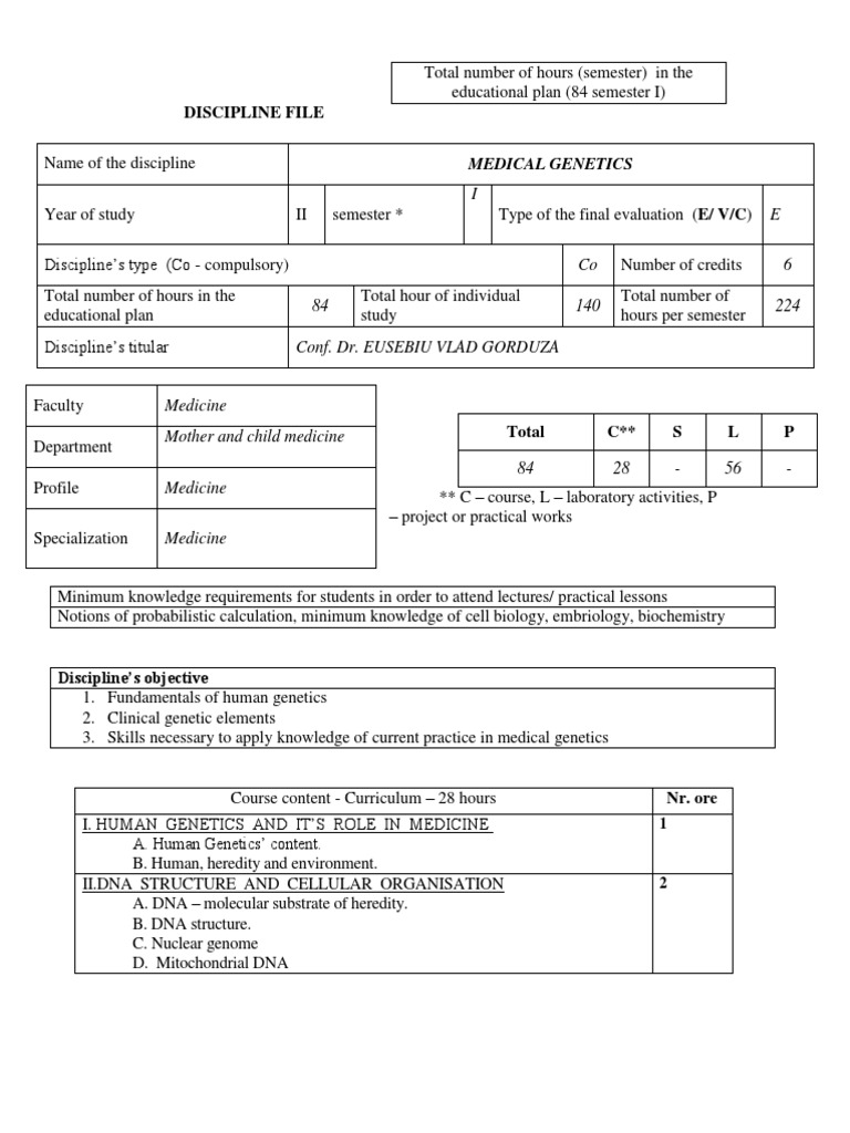 Medical Genetics | PDF | Genetic Disorder | Genetics