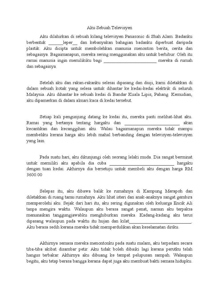 Buku Teks Karangan Aku Sebuah Eskalator Contoh Karangan Aku Sebuah