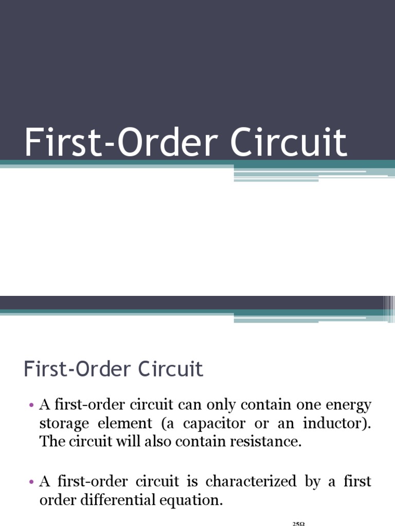 First-Order Circuit A | PDF | Electrical Network | Capacitor