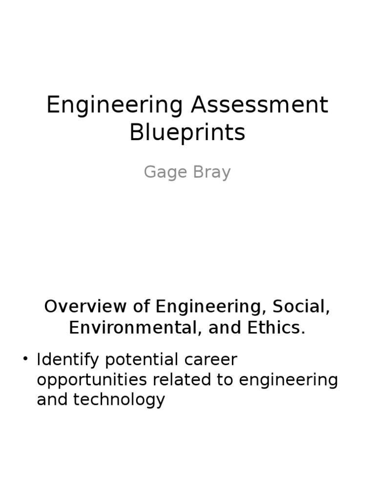Engineering Assessment Blueprints | PDF | Design | Mathematical Model