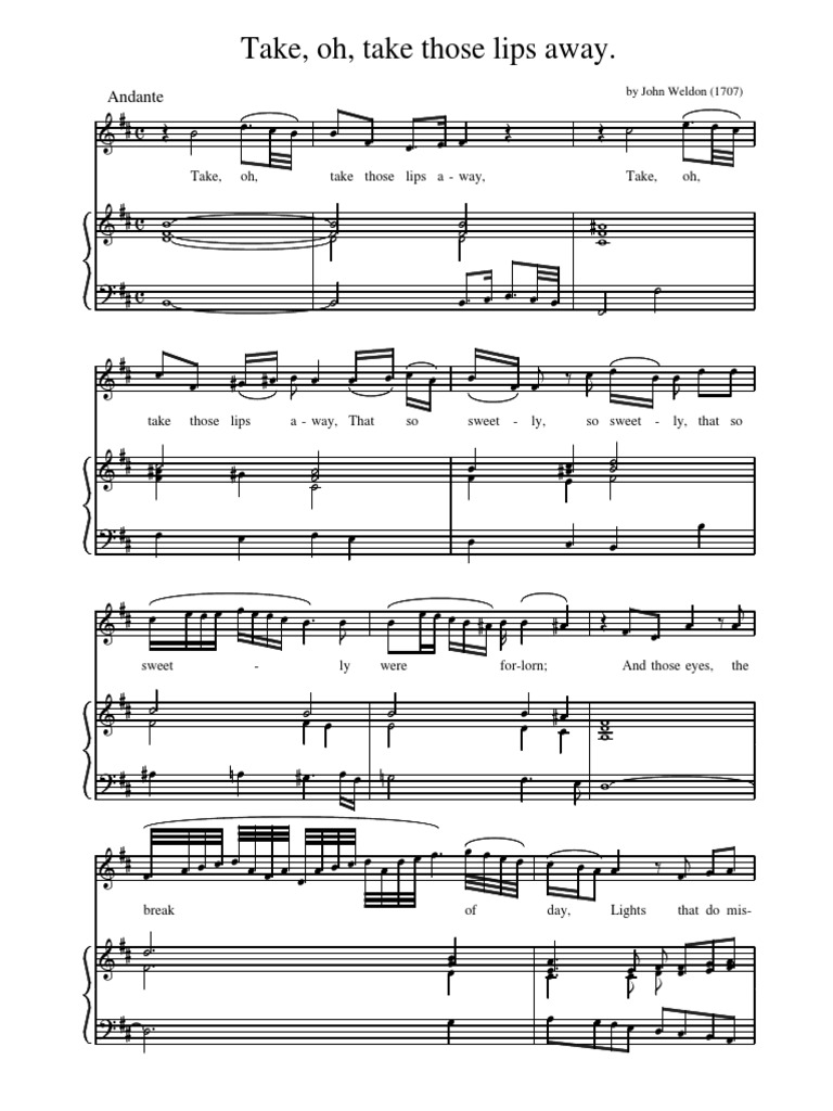 Take Those Lips Away Lyrics | PDF