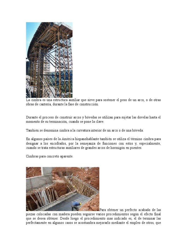 Tipos de Cimbra | PDF | Bóveda (Arquitectura) | Diseño arquitectonico