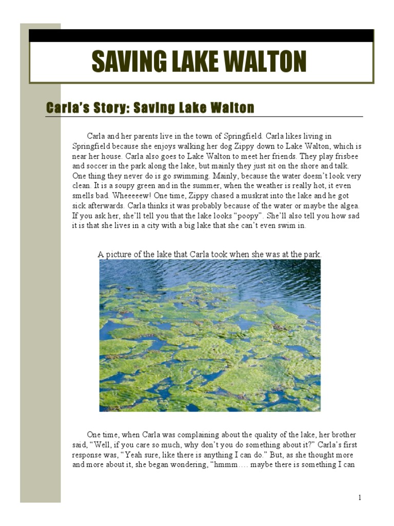 Saving Lake Walton | PDF | Water And Politics | Physical Geography