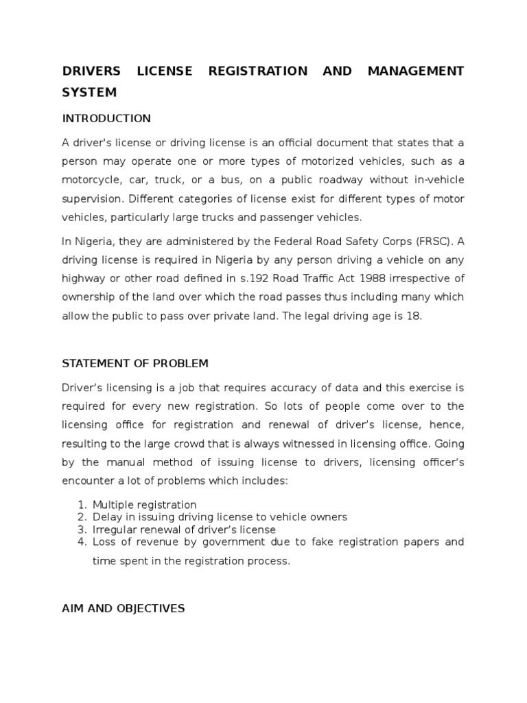 Drivers License Application System | PDF | Driver's License | Driving