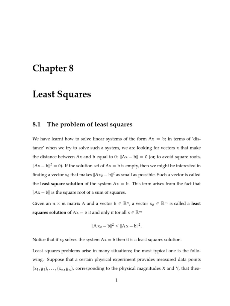 Least Squares Aproximations | PDF | Vector Space | Trigonometric Functions