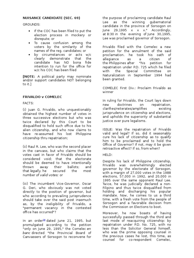 Nuisance Candidate | Download Free PDF | Pardon | Moral Turpitude