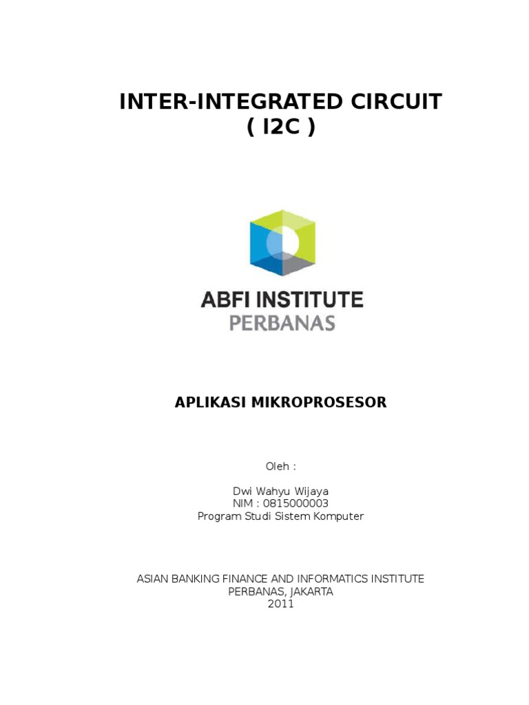 Inter-Integrated Circuit (I2C) : Aplikasi Mikroprosesor | PDF | Komputer