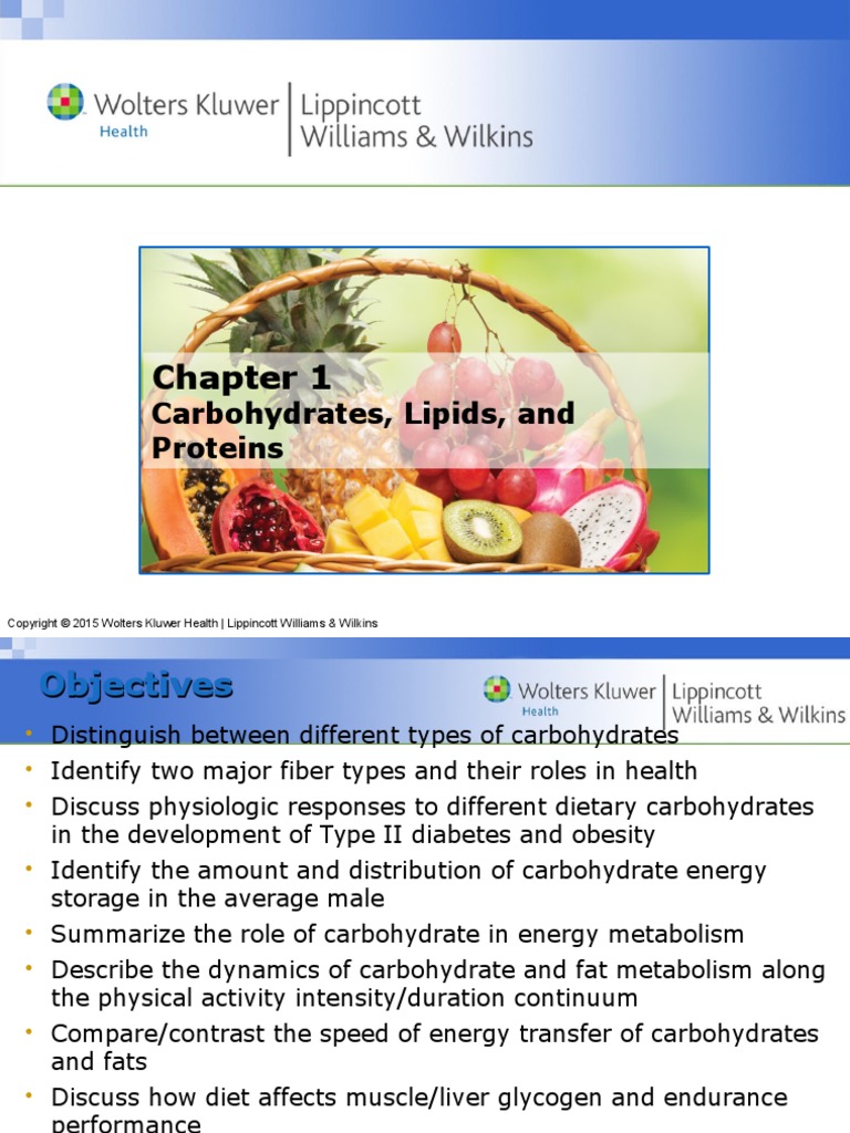 Chapter01-Carbohydrates Lipids Proteins | PDF | Glycogen | Lipoprotein