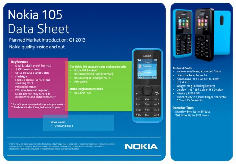 Planned Market Introduction: Q1 2013 Nokia Quality Inside and Out | PDF ...