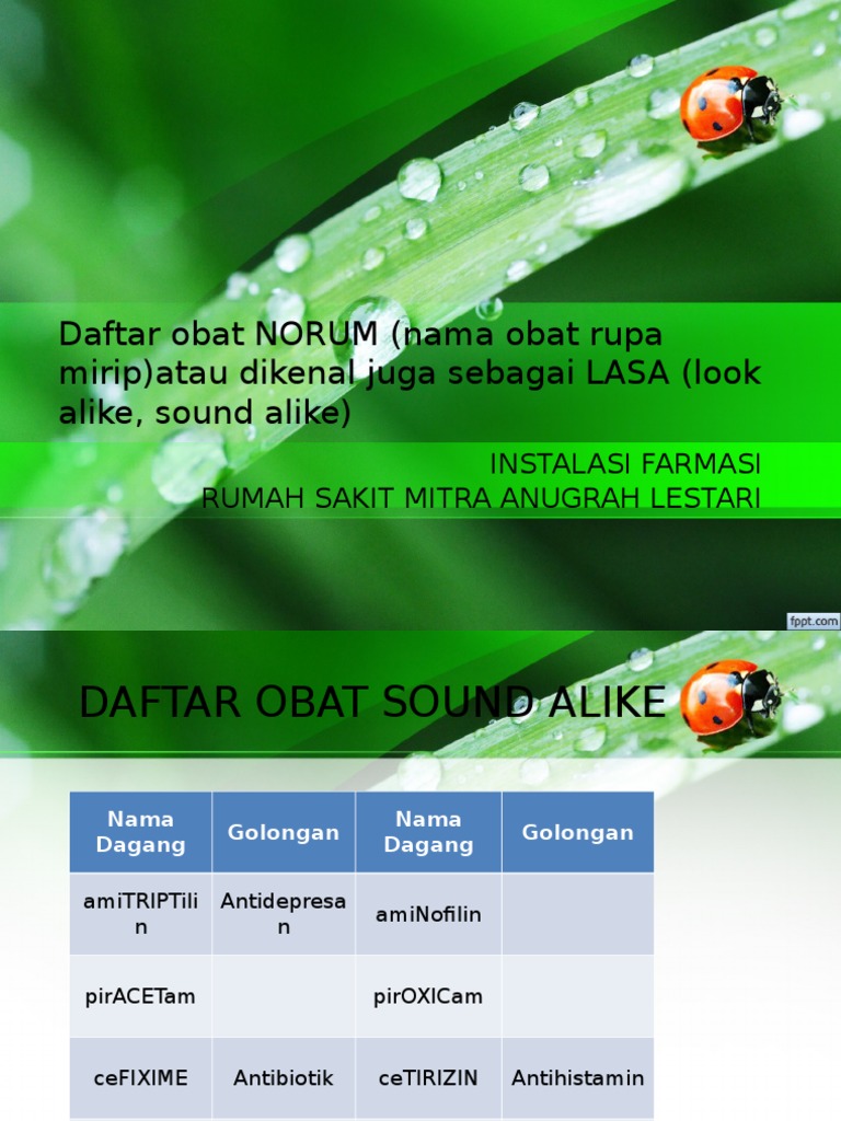 Daftar Obat NORUM | PDF | Sains & Matematika