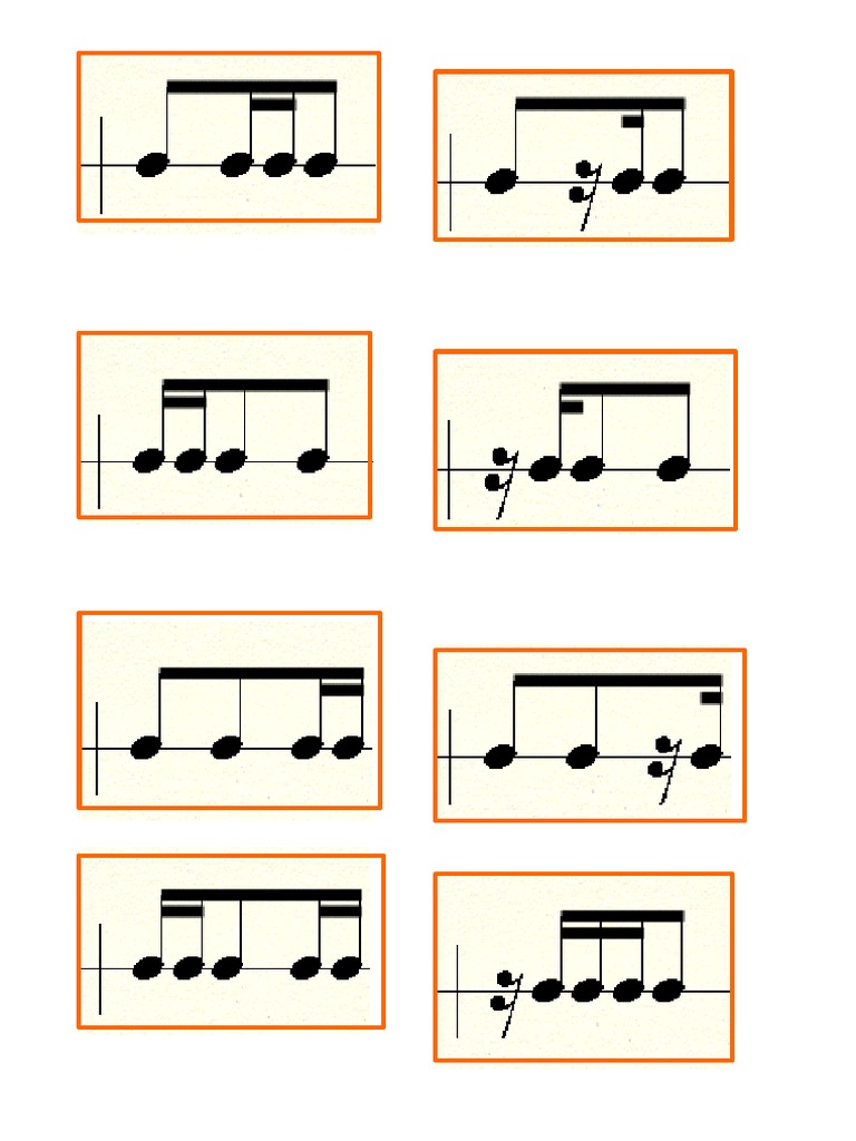 Fichas de Figuras Rítmicas Ternarias 1 | PDF