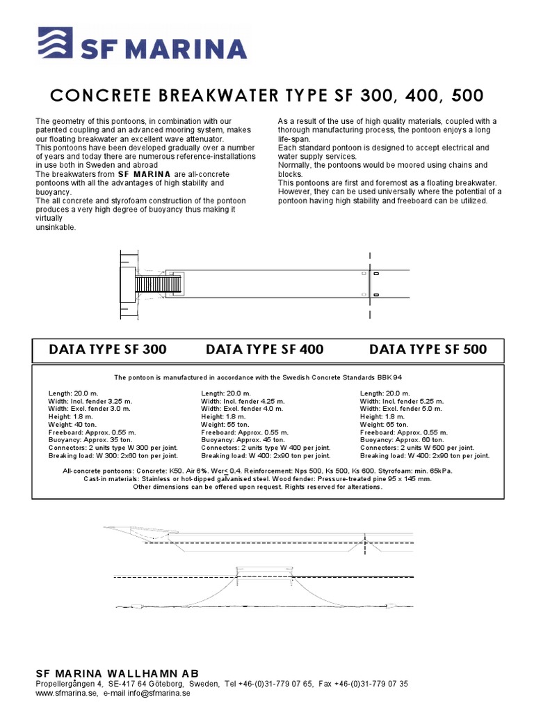 SF 300 Concrete Pontoon Breakwater | PDF