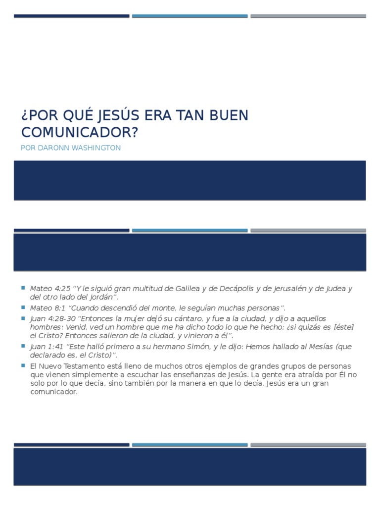 Por Qué Jesús Era Tan Buen Comunicador | PDF | Jesús | Religión y creencia