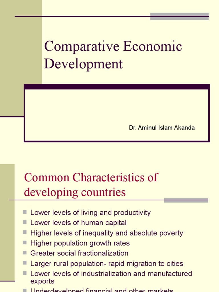 Comparative Economic Development | PDF | Poverty & Homelessness | Poverty