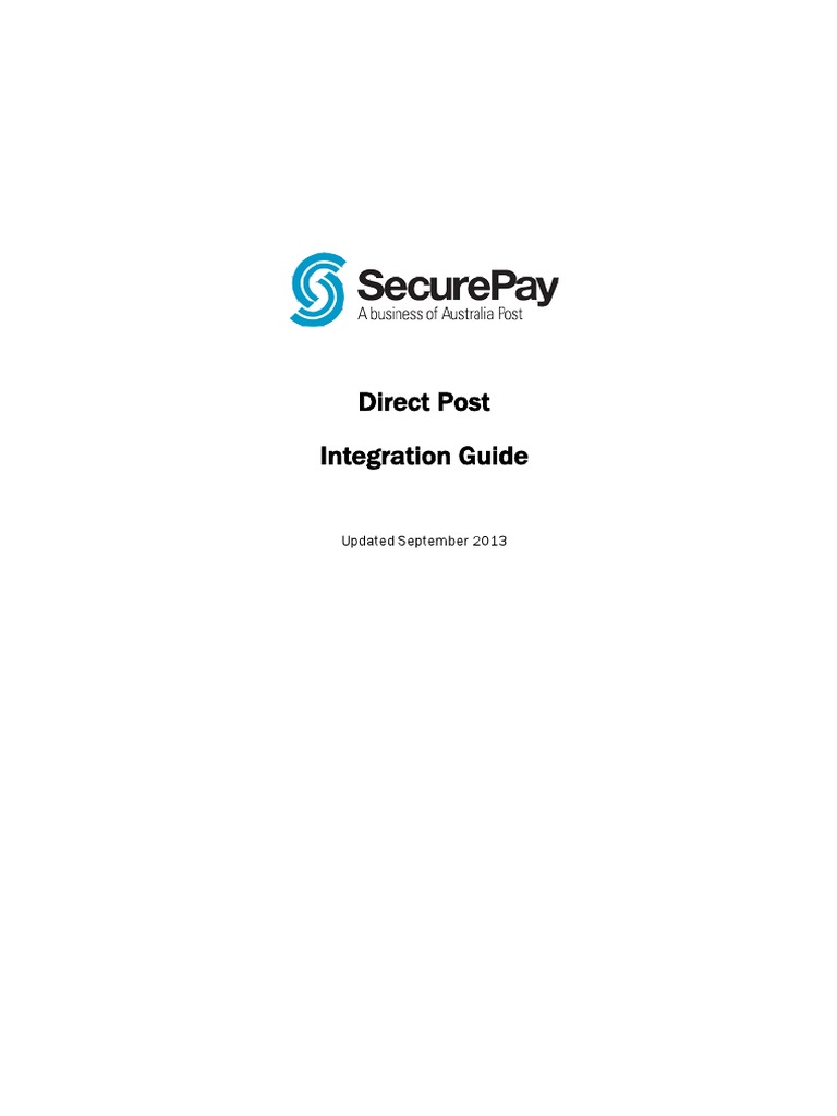 Direct Post Integration Guide | PDF | Visa Inc. | World Wide Web