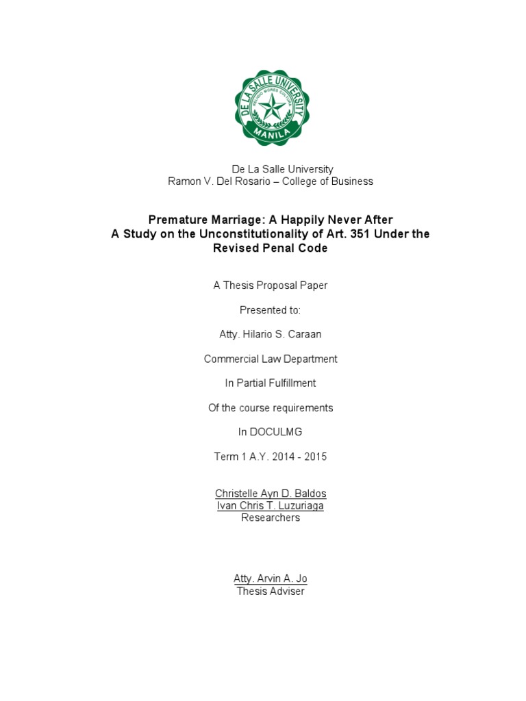 Premature Marriage Thesis Pdf Microsatellite Gender Equality