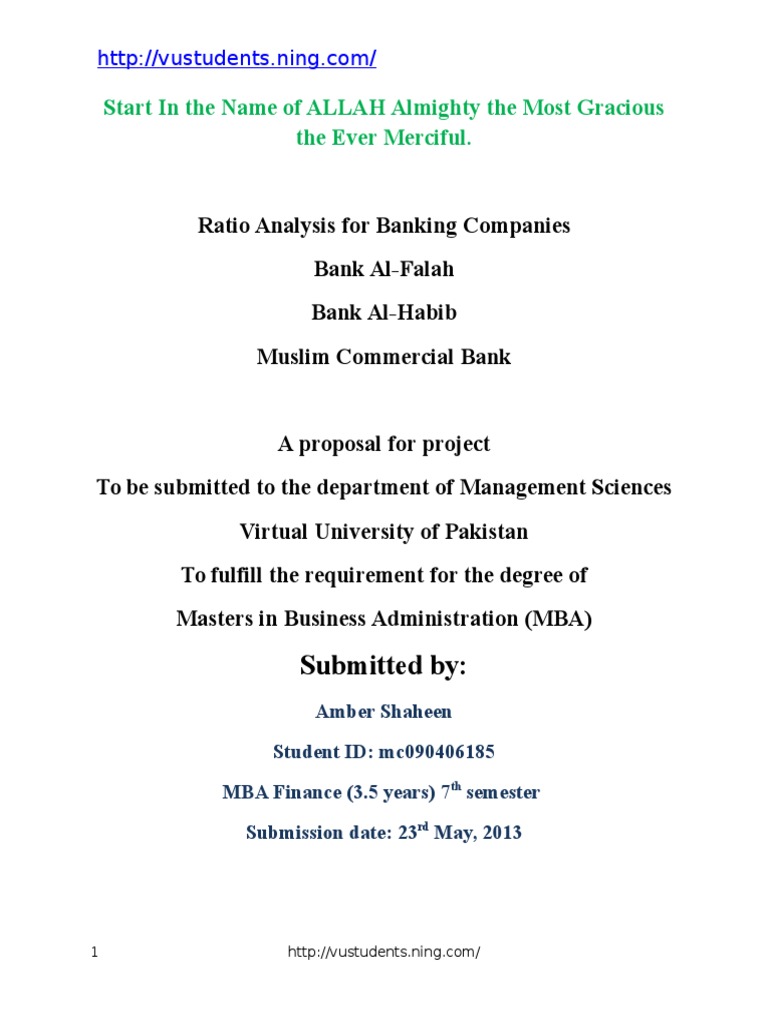Project Proposal On Banking Companies | PDF | Financial Ratio | Banks