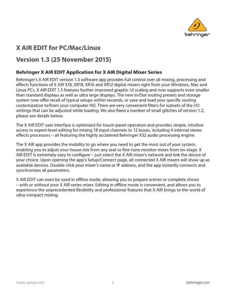 X Air Edit - V1.3 | Download Free PDF | Application Software ...