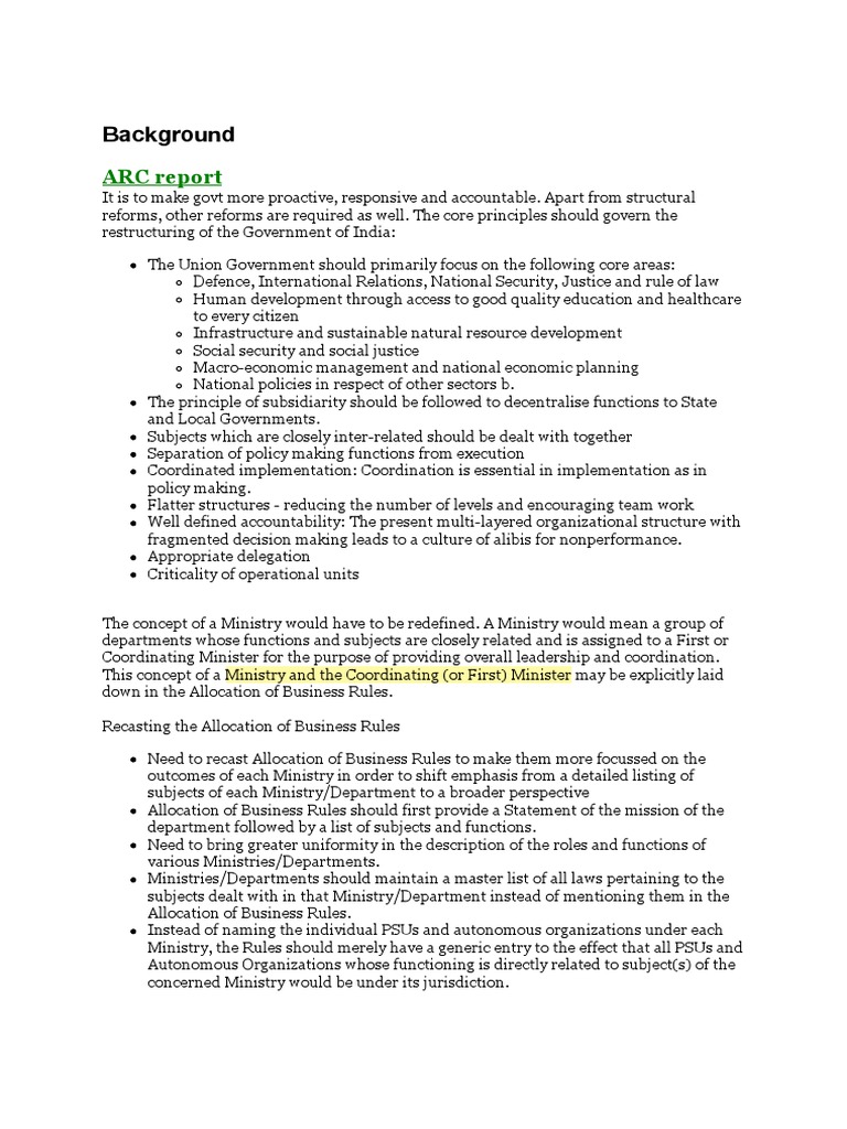 Background: ARC Report | Download Free PDF | Committee | Autonomy