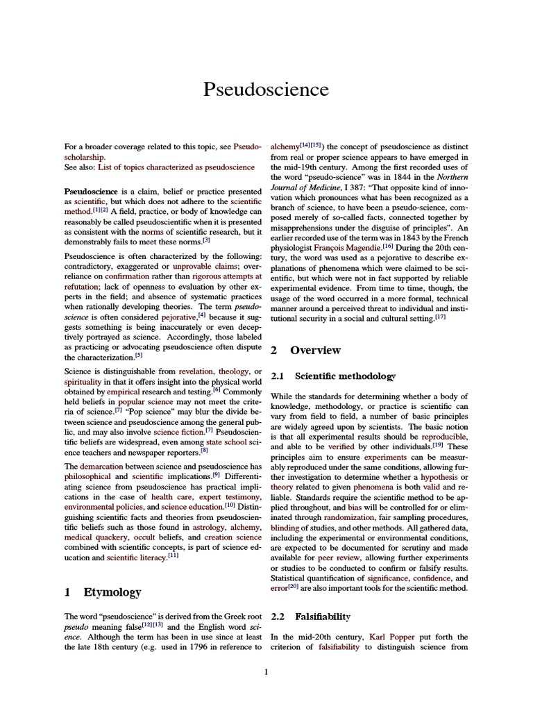 Pseudoscience: 2 Overview | PDF | Pseudoscience | Karl Popper
