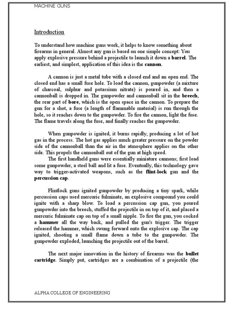 Machine Gun Report | PDF | Firearms | Machine Gun