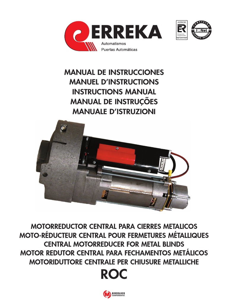 Motor Roc Erreka | Energia electrica | Movimiento (física) | Prueba ...