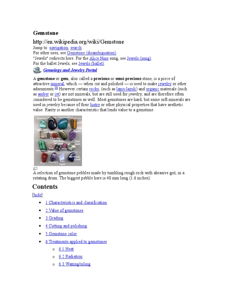Gemstone: Gemology and Jewelry Portal | PDF | Gemstone | Jewellery ...