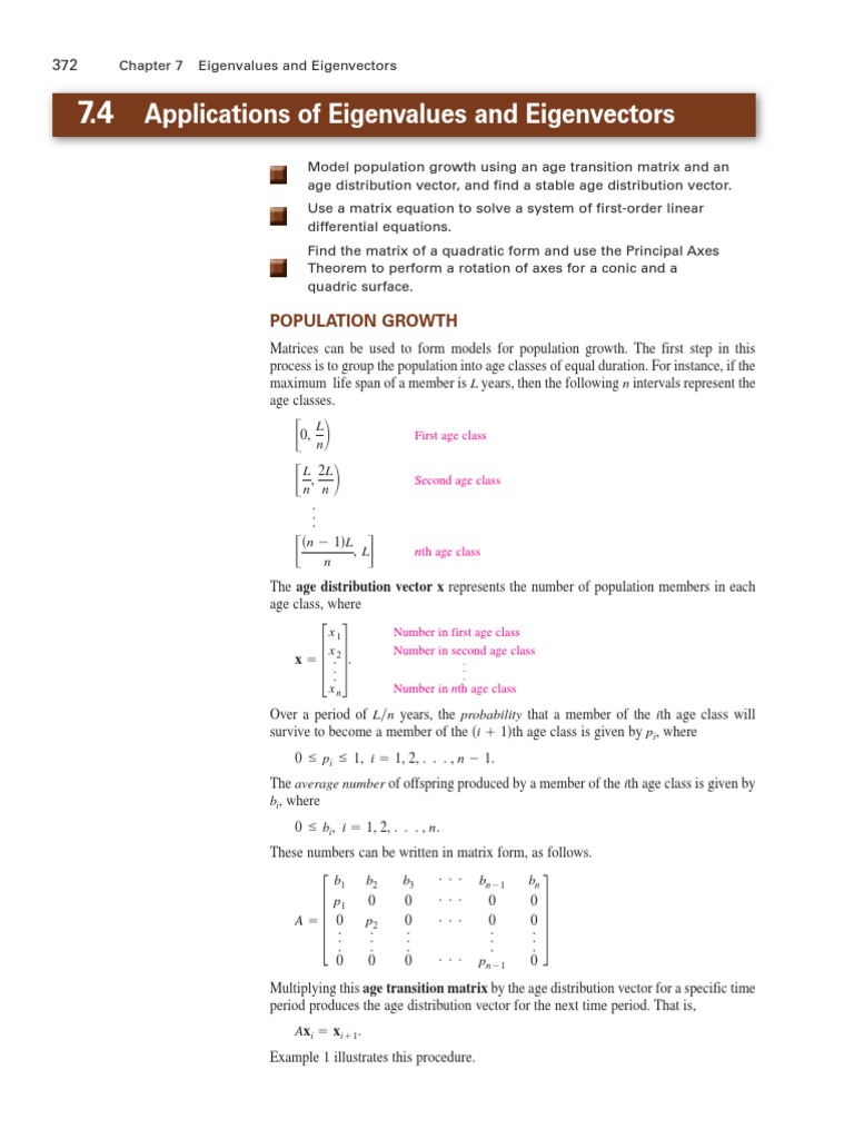 Applications of Eigen Values and Vectors | PDF | Eigenvalues And ...