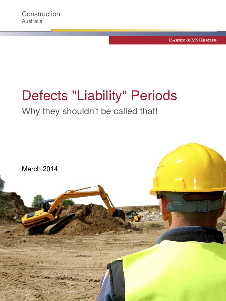 Defects Liability Period - BK - Australia - S - Mar14 | PDF | Independent Contractor | Breach Of ...