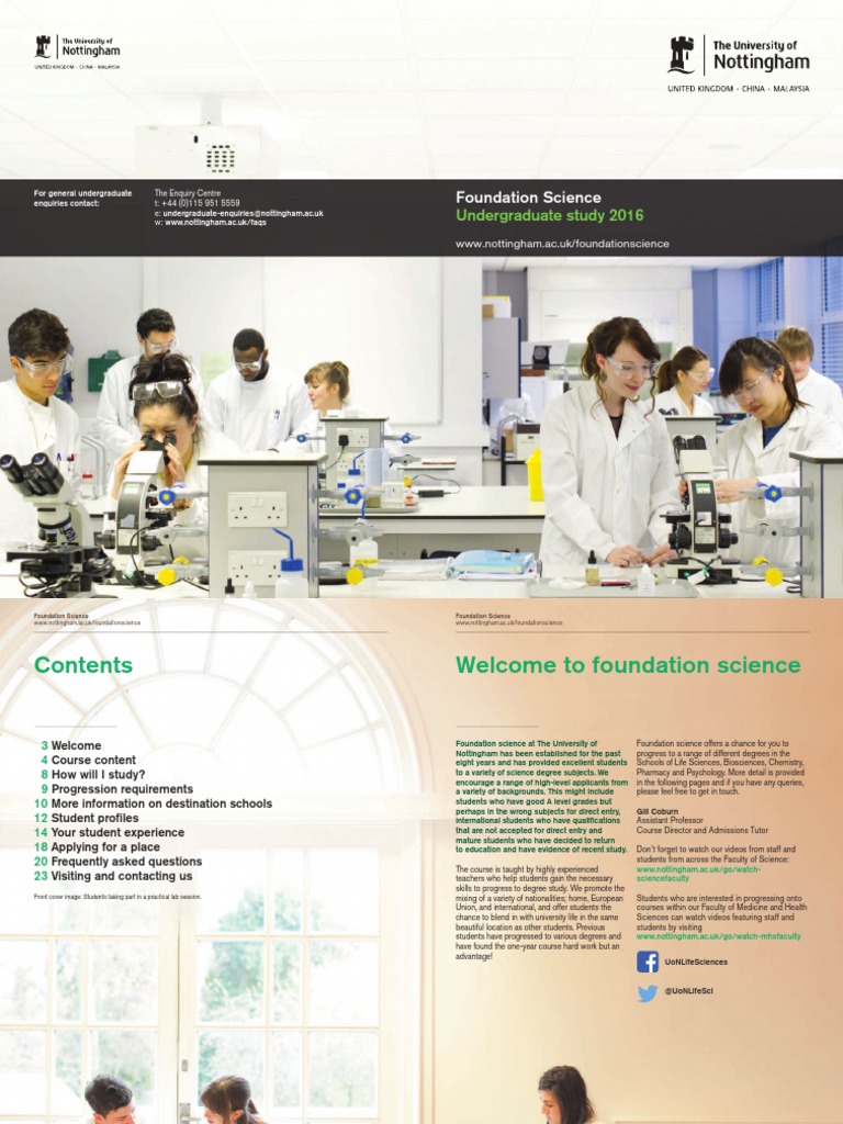 Foundation Science Brochure | PDF | Statistics | University And College ...