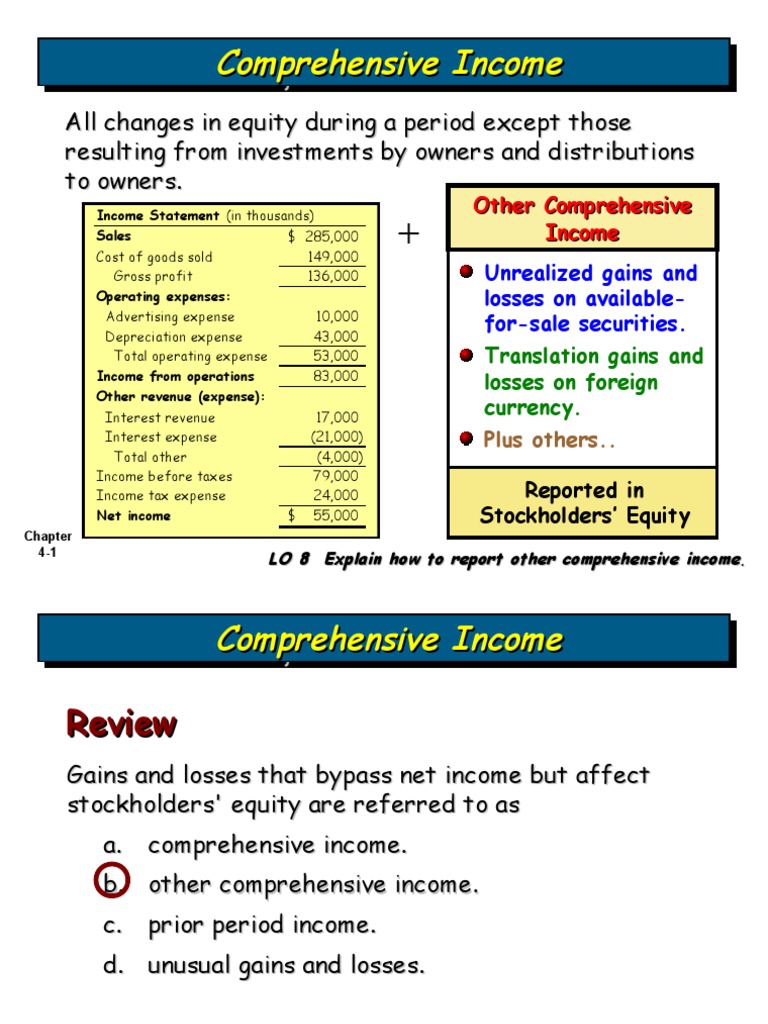 Comprehensive Income | PDF | Comprehensive Income | Income Statement