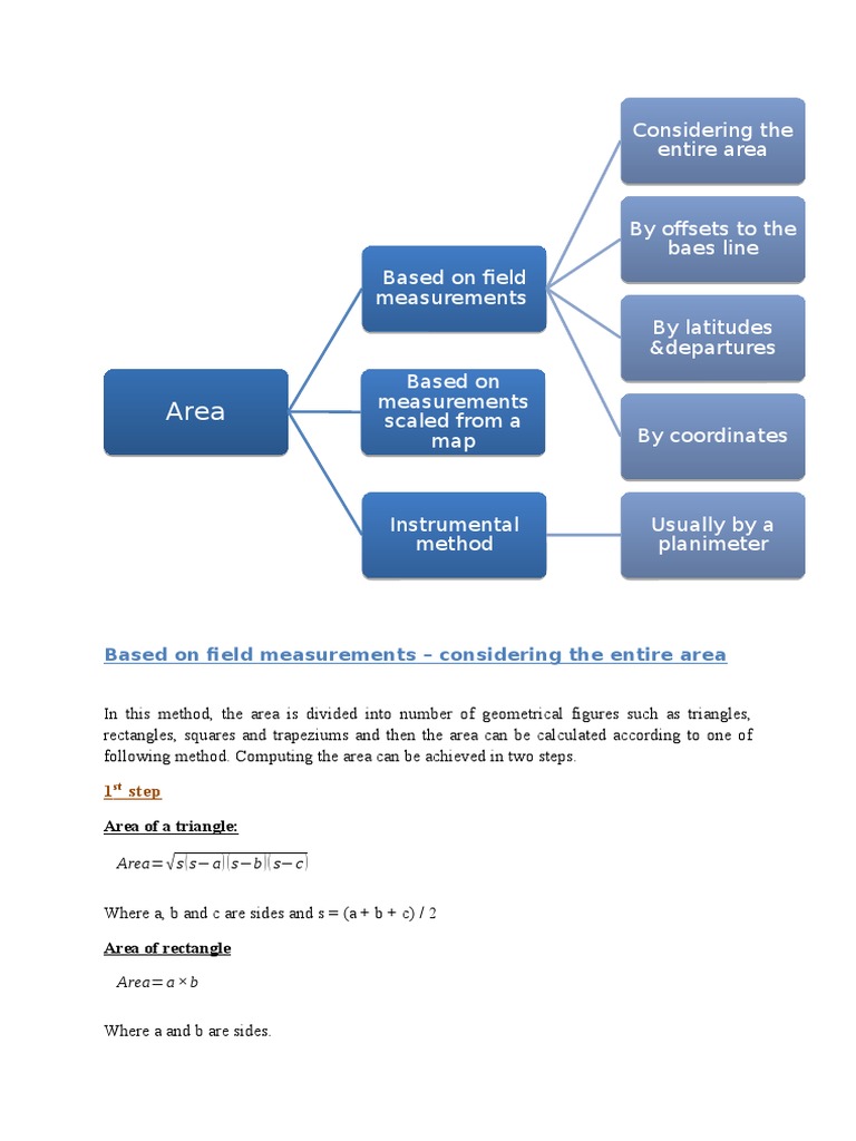 Area and Earthwork Volume Calculation Methods For Surveyors | PDF ...