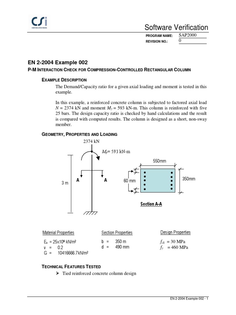 EN 2-2004 Ex002 | PDF | Column | Strength Of Materials