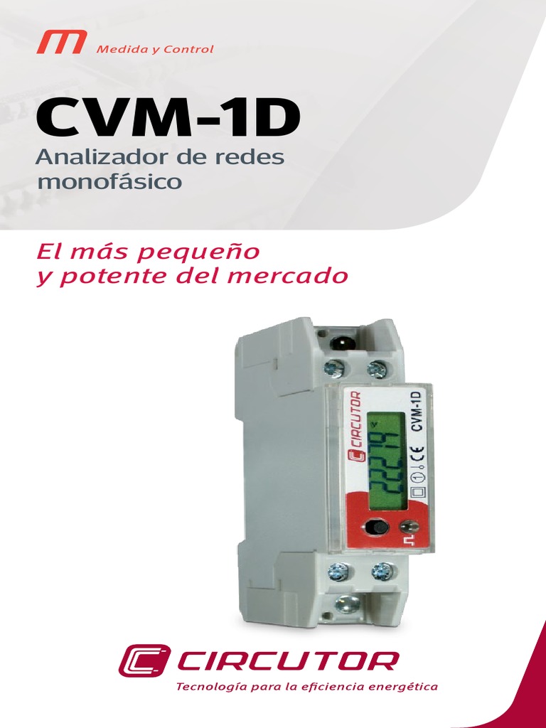Analizador Monofásico CVM-1D Compacto | PDF | Energia electrica | Ingenieria Eléctrica
