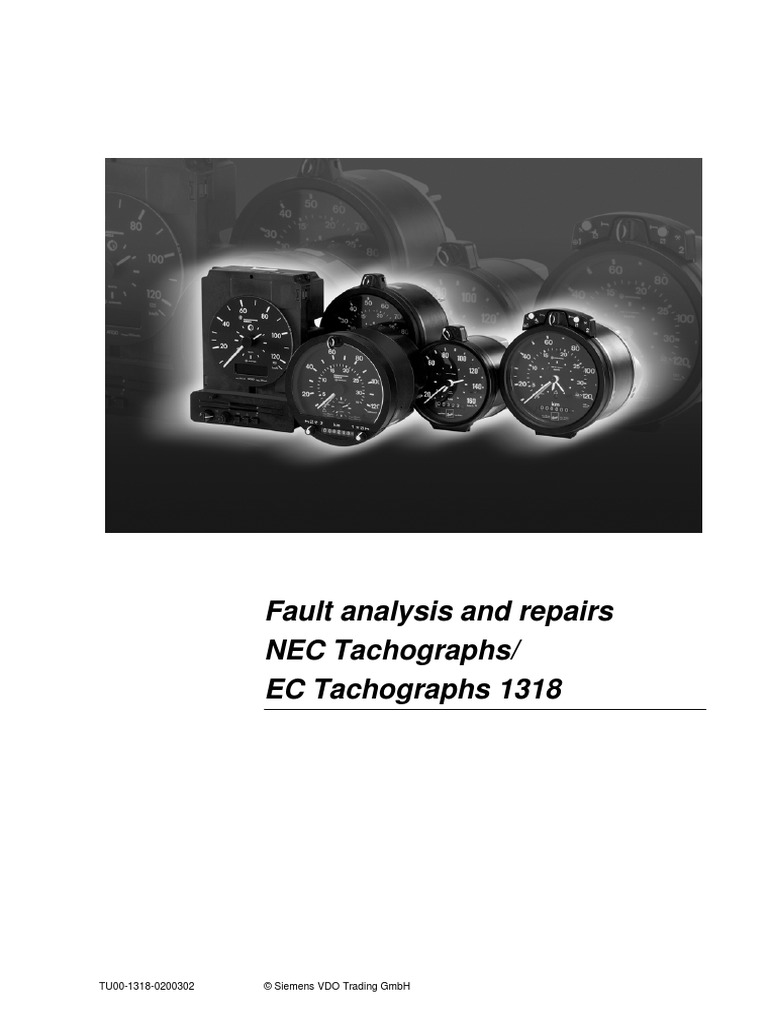 Fault Analysis and Repairs NEC Tachographs/ EC Tachographs 1318 | PDF ...